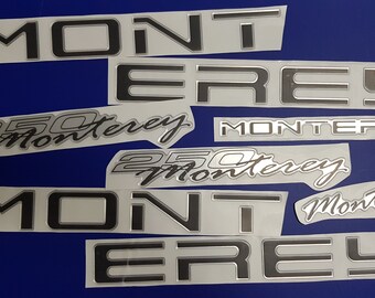 Monterey boat Emblems 41 chrome black 302 FREE FAST | Etsy