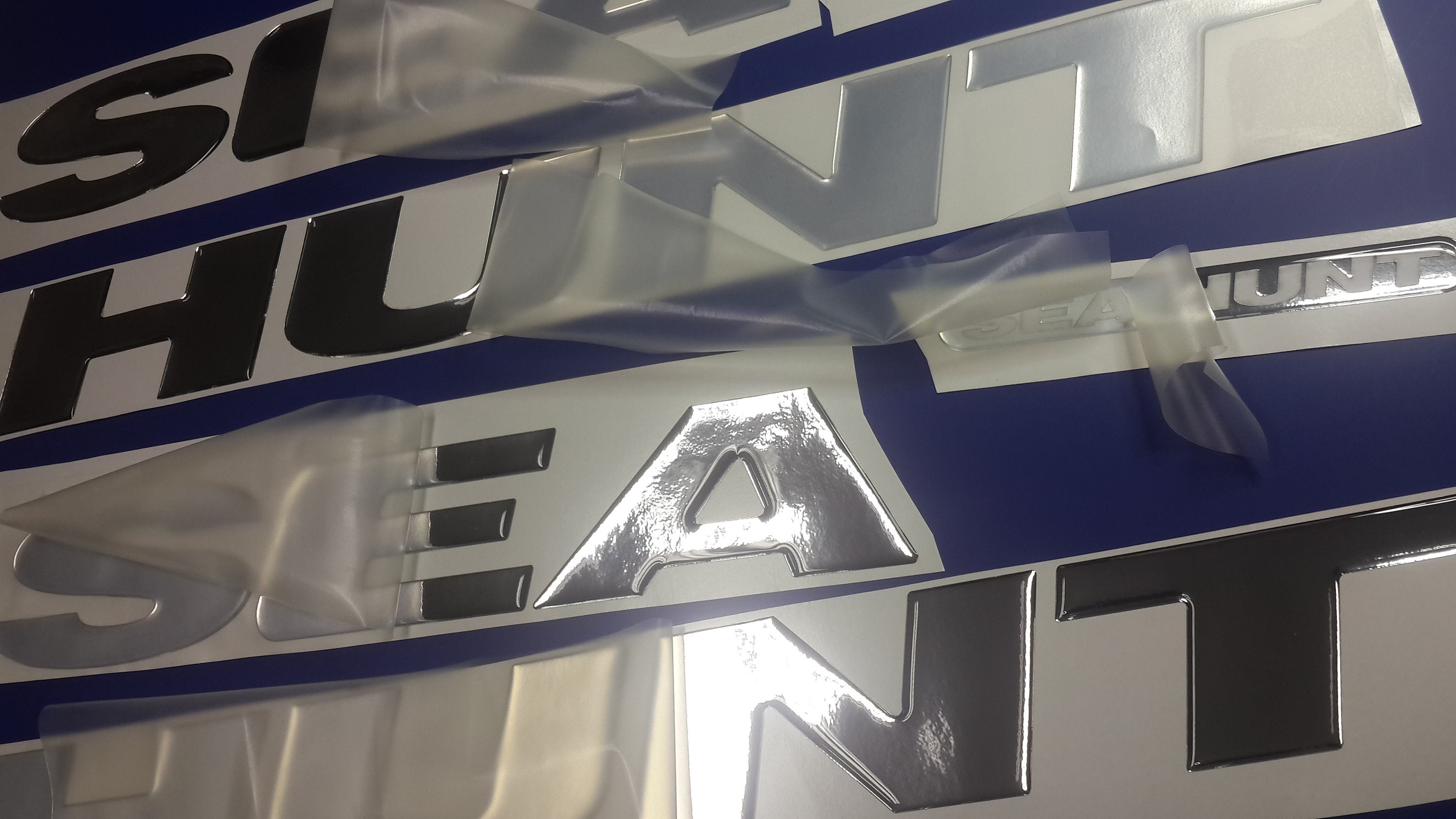 Sea Hunt Boat Emblems 38" Chrome + FREE FAST Delivery DHL Express ...