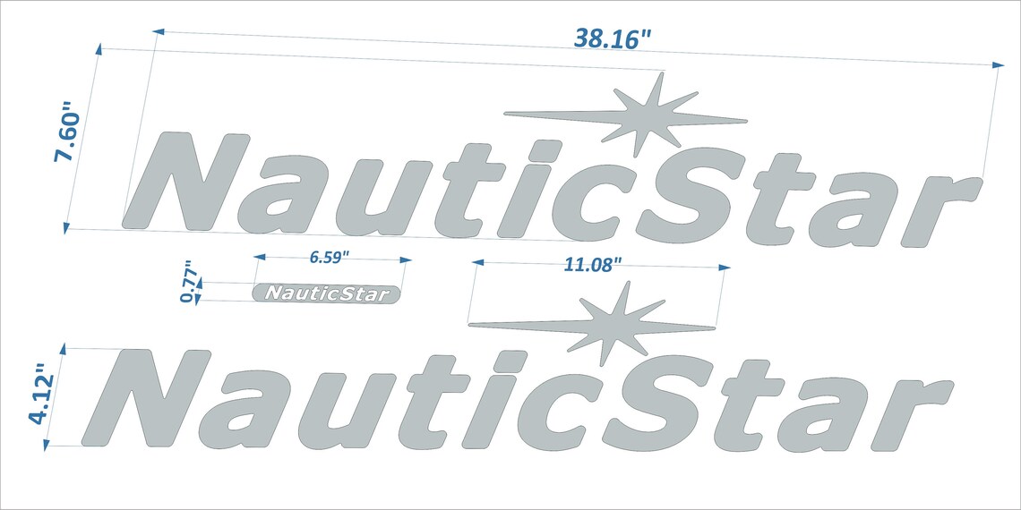 Nauticstar Boats Emblems 38" + FREE FAST Delivery DHL Express ...
