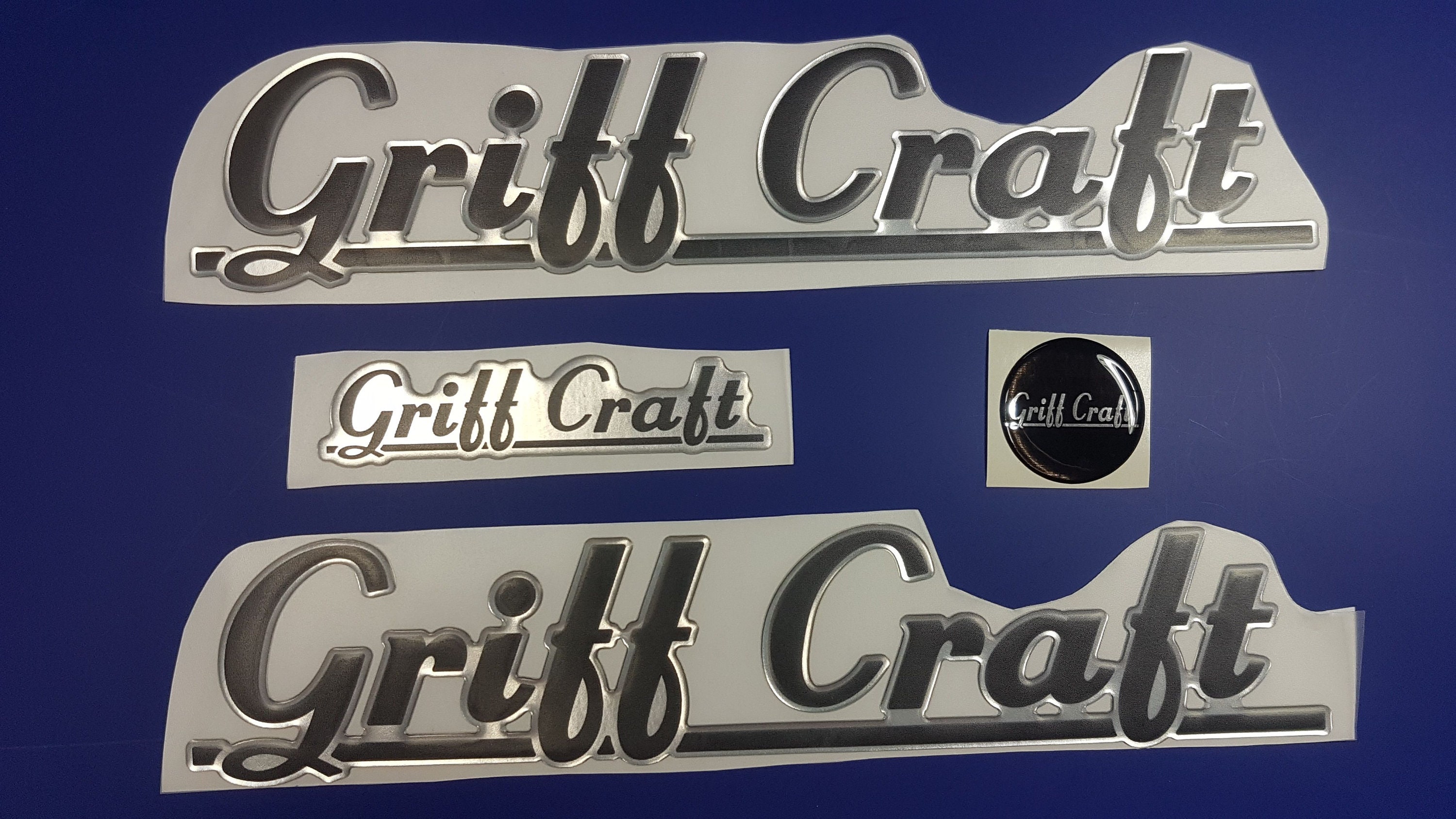 Griff Craft Boat Emblem 13 Chrome Black FREE FAST - Etsy