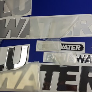 Bluewater Boats Emblem 33" Chrome + FREE FAST Delivery DHL Express ...