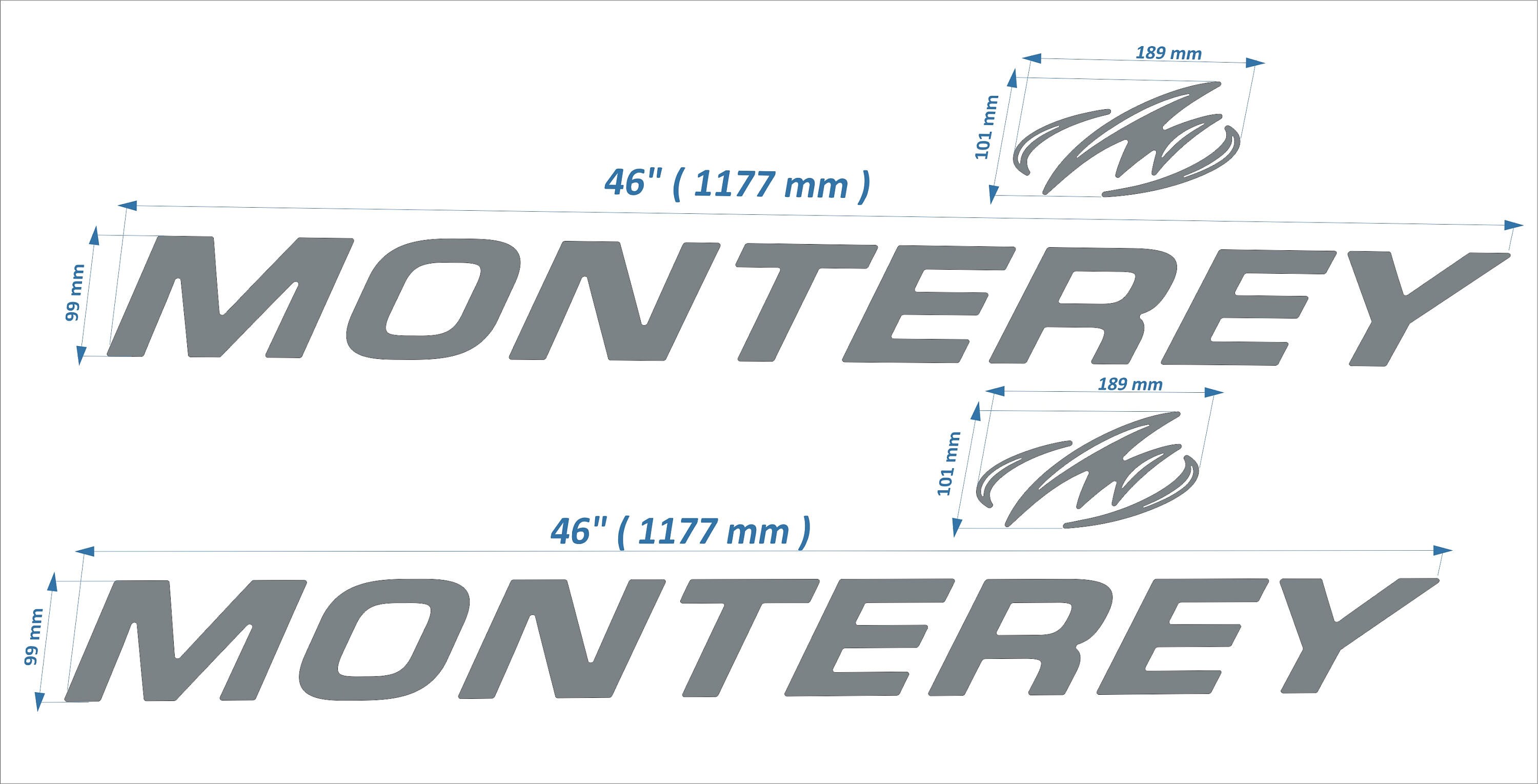 Monterey Boat Emblems 46" + FREE FAST Delivery DHL Express - Stickers ...