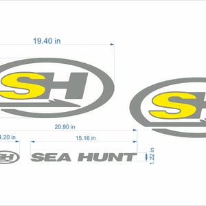 Sea Hunt Boat Emblems 19" Chrome + FREE FAST Delivery DHL Express ...