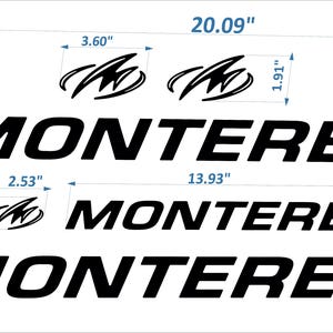 Monterey Boat Emblems 20" Black + FREE FAST Delivery DHL Express ...