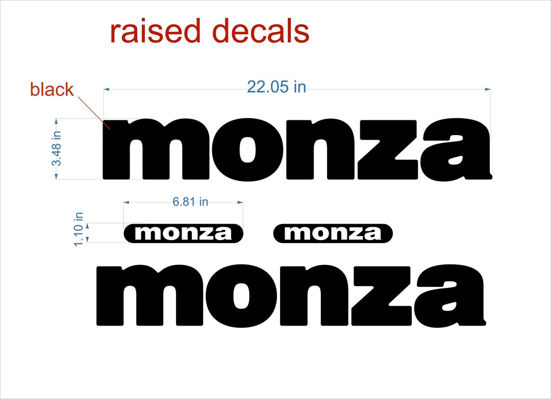 Monza Boat Emblems 22" Black + FREE FAST Delivery DHL Express ...