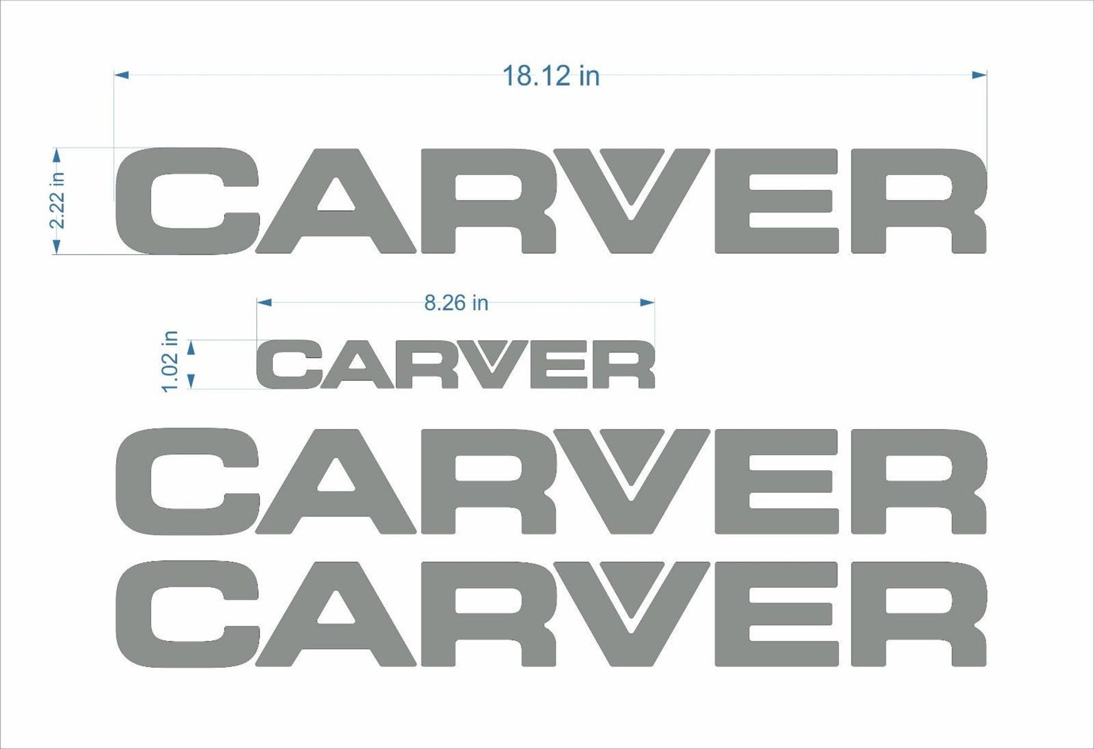 Carver Boat Emblem 18" Chrome + FREE FAST Delivery DHL Express ...