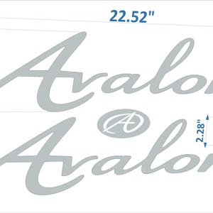 Avalon Pontoon Boat Emblems 22" Chrome + FREE FAST Delivery DHL Express ...