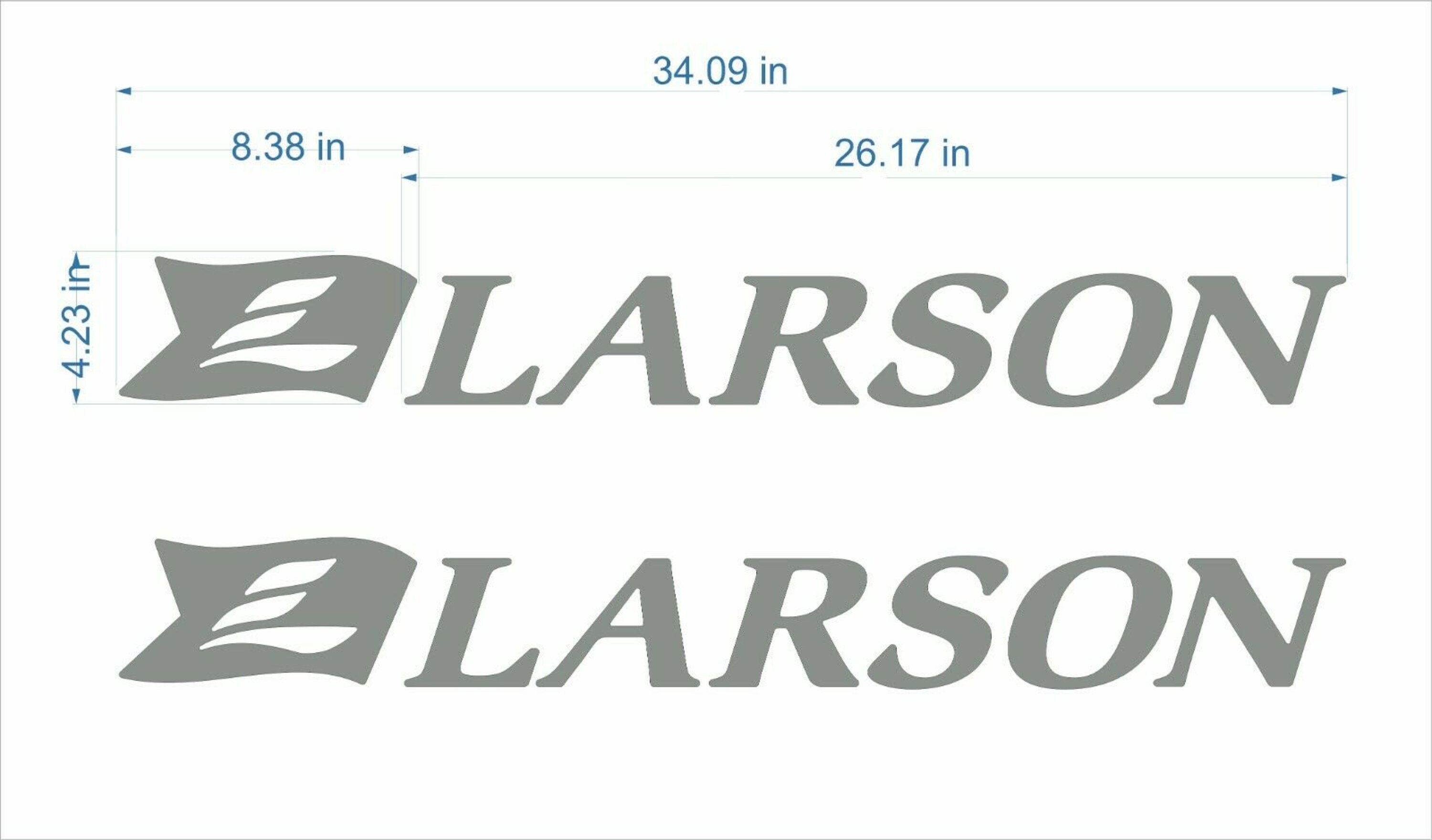 Larson Boat Emblems 26" Chrome + FREE FAST Delivery DHL Express ...