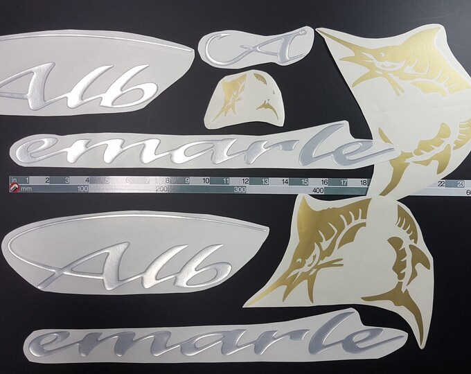 Scarab Boat Emblems 25" + FREE FAST Delivery DHL Express - Stickers Set ...
