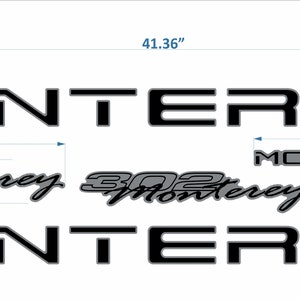 Monterey Boat Emblems 41 Chrome Black 302 FREE FAST Delivery DHL ...