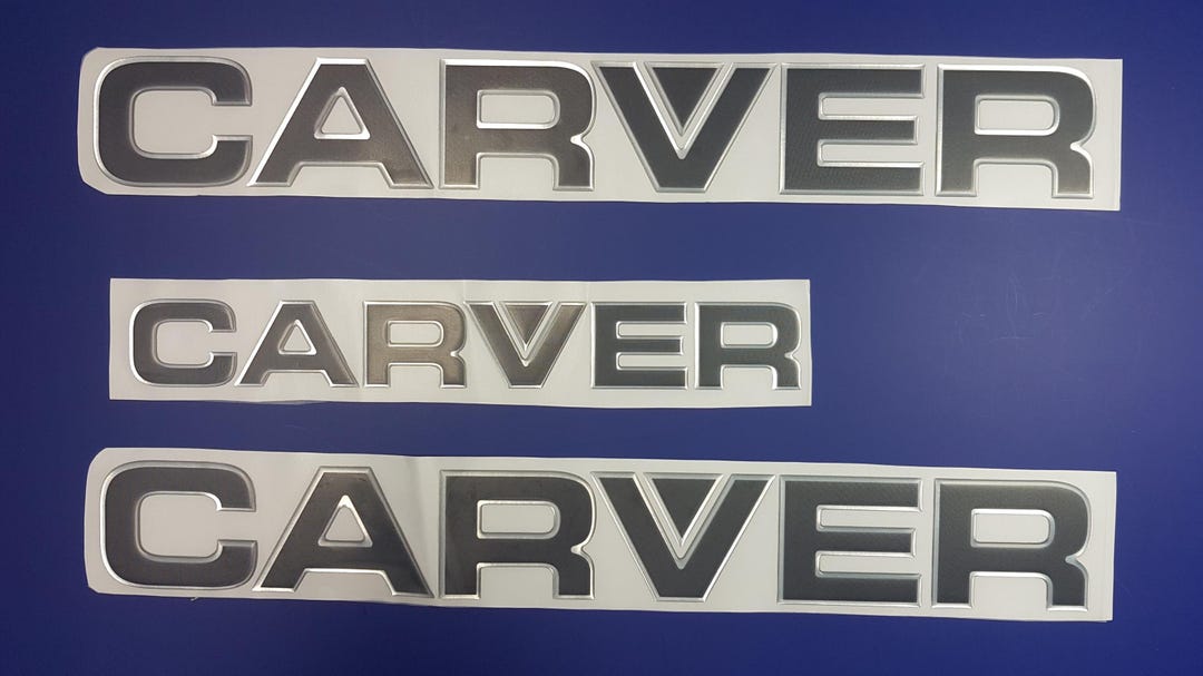 Carver Boat Emblem 22" Chrome Black + FREE FAST Delivery DHL Express ...