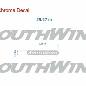 Southwind Boat Emblems 29" Chrome + FREE FAST Delivery DHL Express ...