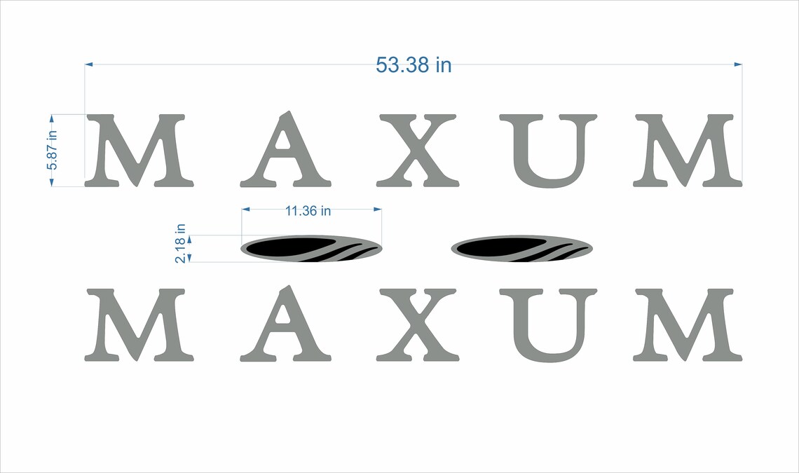 Maxum Boat Emblems 53 Chrome FREE FAST Delivery DHL - Etsy