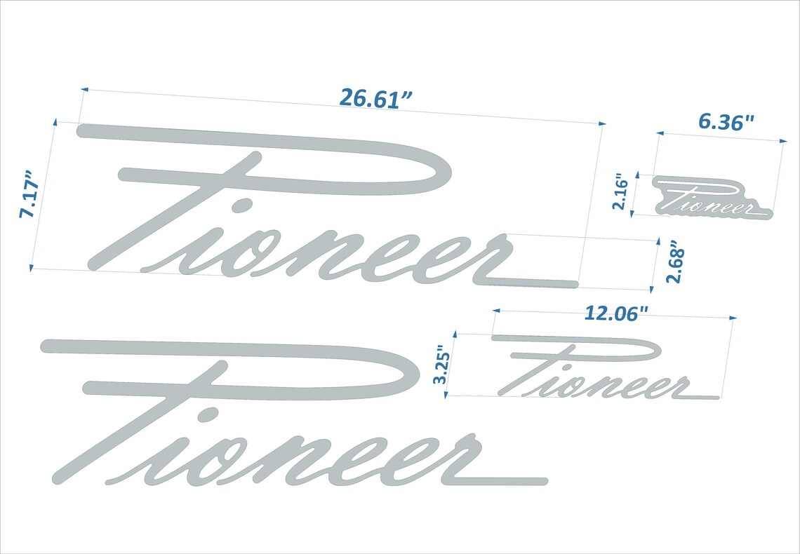 Pioneer Boat Emblems 26" + FREE FAST Delivery DHL Express - Stickers ...