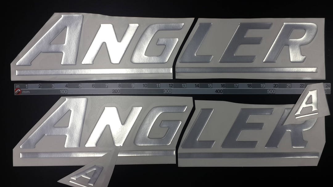 Angler Boat Emblems 22" + FREE FAST Delivery DHL Express - Stickers Set ...