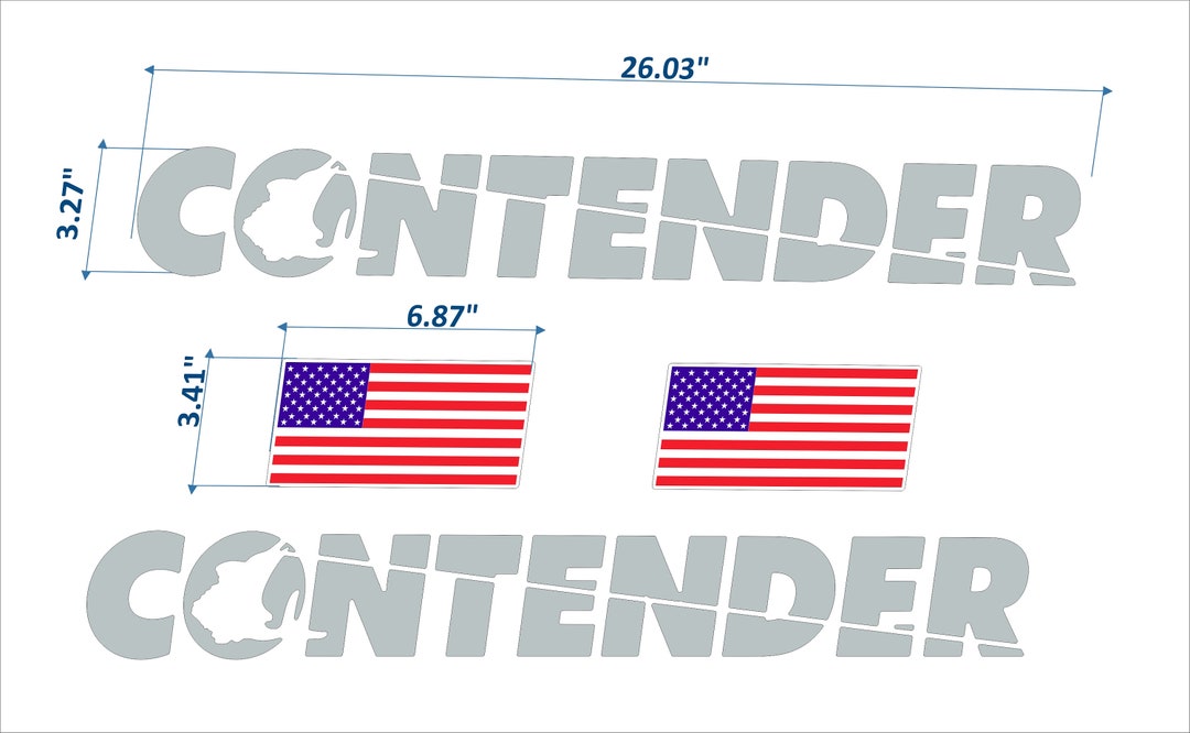 Contender Boat Emblems 26" Chrome + FREE FAST Delivery DHL Express ...