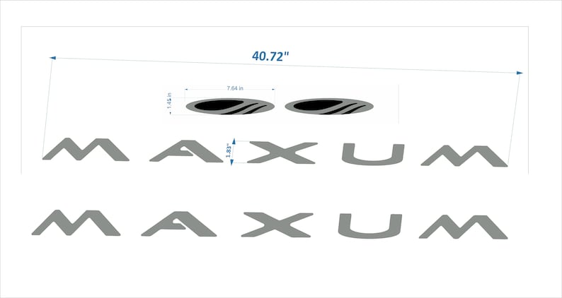 Maxum Boat Emblems 40" Chrome + FREE FAST Delivery DHL Express - Raised ...