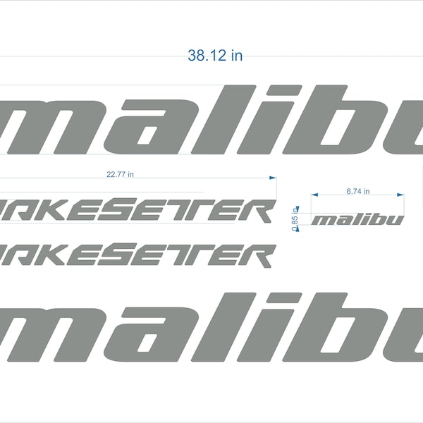 Malibu Boat Decal - Etsy