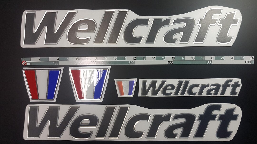Wellcraft Boat Emblems 22" Black + FREE FAST Delivery DHL Express ...