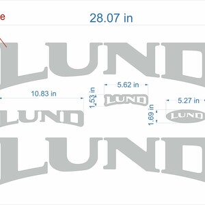 Lund Boat Emblems 28" Chrome + FREE FAST Delivery DHL Express ...