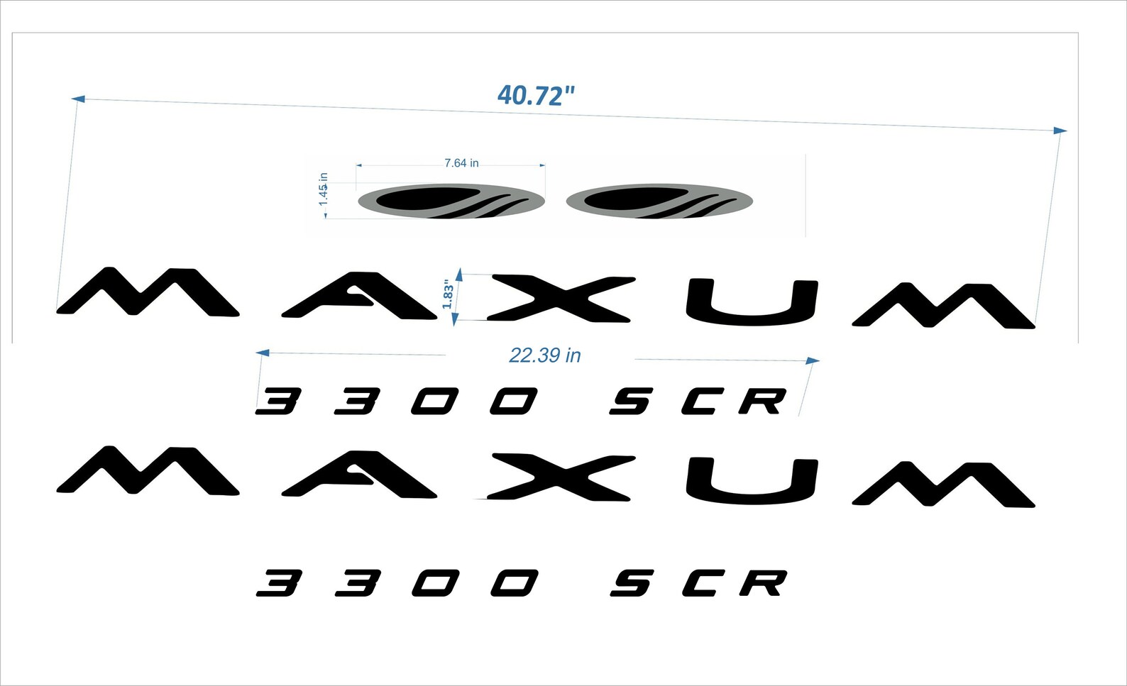 Maxum 3300 Boat Emblems 40 Black FREE FAST Delivery - Etsy