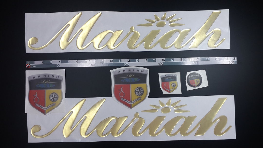 Mariah Boat Emblems 22 Gold FREE FAST Delivery DHL - Etsy