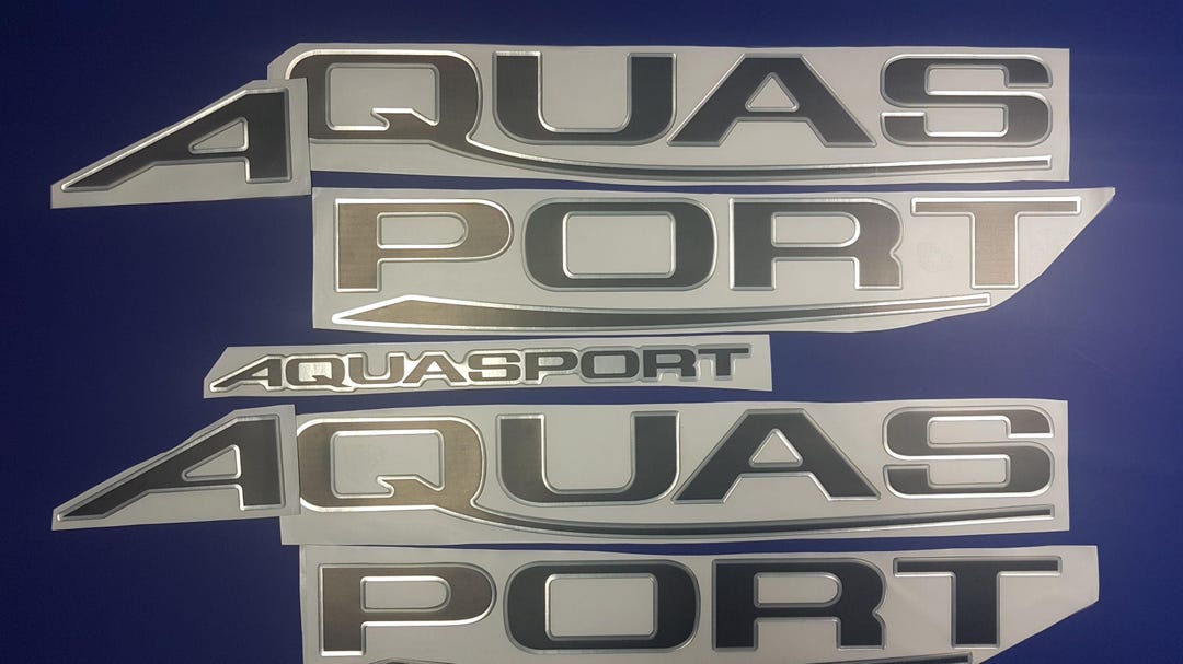 Aquasport Boat Emblems 51" Chrome Black + FREE FAST Delivery DHL ...