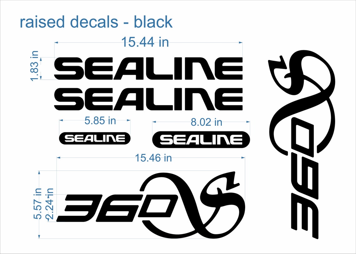 Sealine 360 Boat Emblems 15 Black FREE FAST Delivery | Etsy Australia