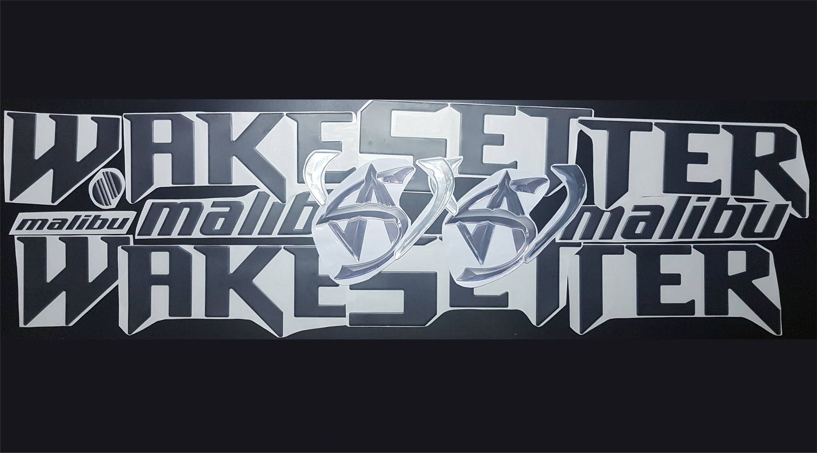 Malibu Wakesetter Boat Emblems 100 Black FREE FAST - Etsy
