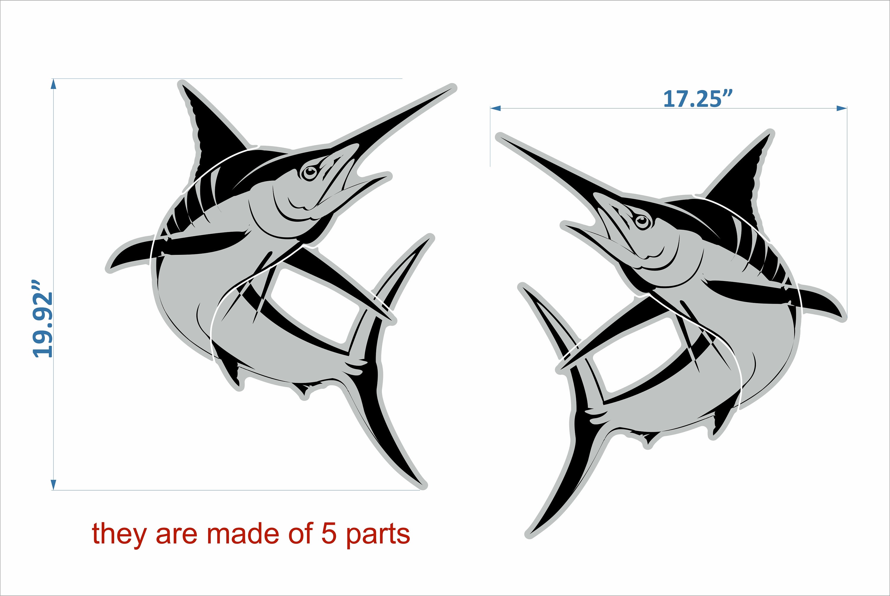 Marlin Fish Swordfish Boat Emblem 20 FREE FAST - Etsy