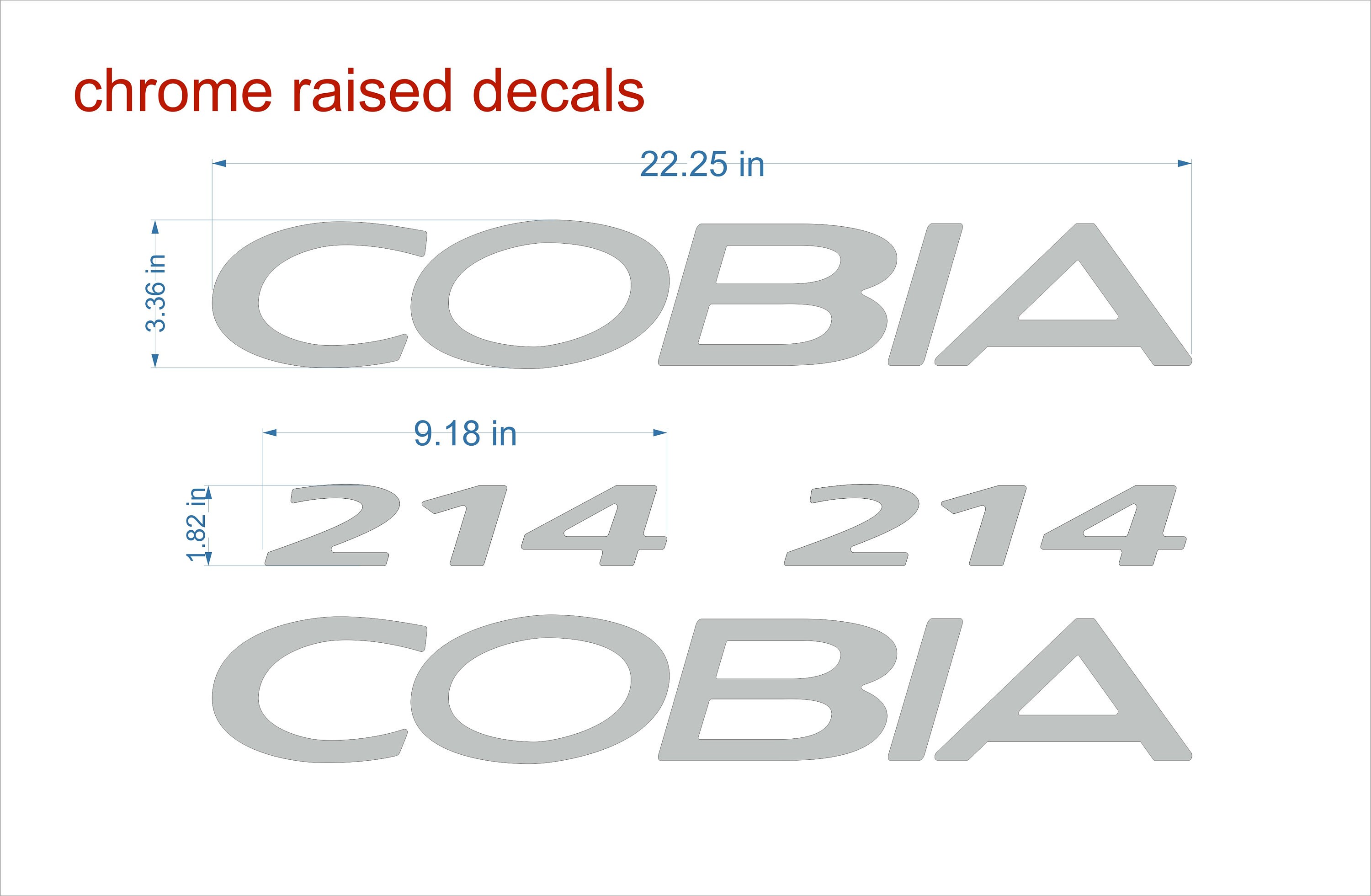 Cobia 214 Boats Emblems 22" + FREE FAST Delivery DHL Express - Stickers ...