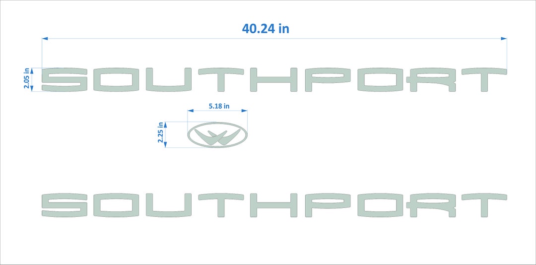 Southport Boat Emblems 40" Chrome + FREE FAST Delivery DHL Express ...