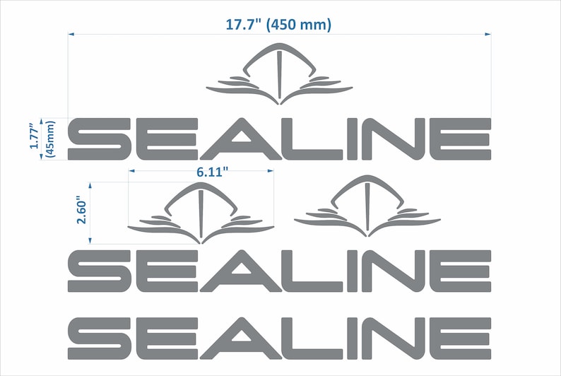 Sealine Boat Emblems 17 Chrome FREE FAST Delivery DHL | Etsy