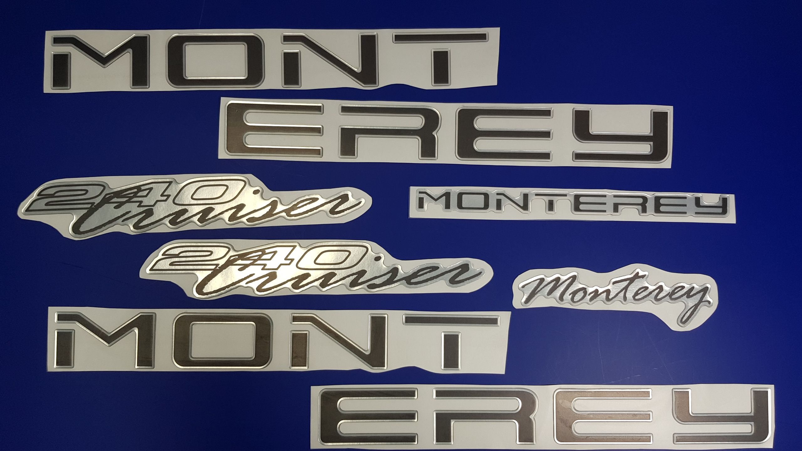 Monterey Boat Emblems 41" Chrome Black 240 + FREE FAST Delivery DHL ...
