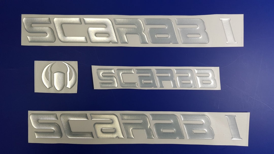 Scarab Boat Emblems 15" + FREE FAST Delivery DHL Express - Stickers Set ...