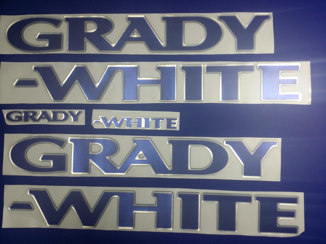 Grady-white Boat Emblems 40" Chrome-blue + FREE FAST Delivery DHL ...