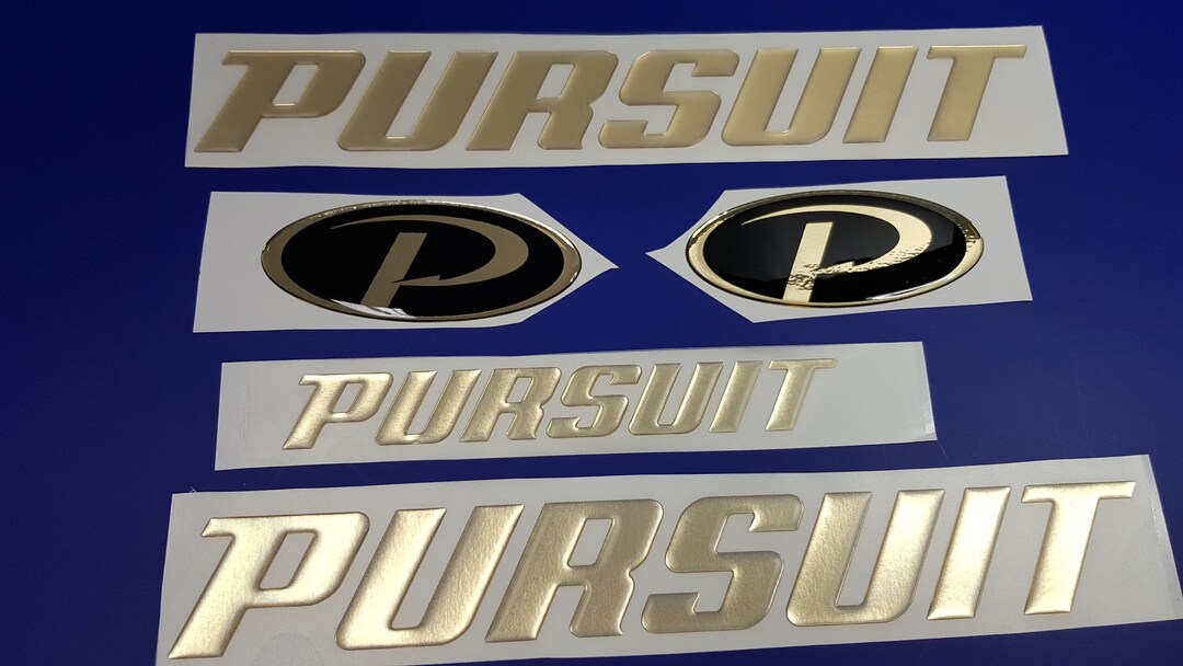Pursuit Boat Emblems 13" Gold + FREE FAST Delivery DHL Express ...