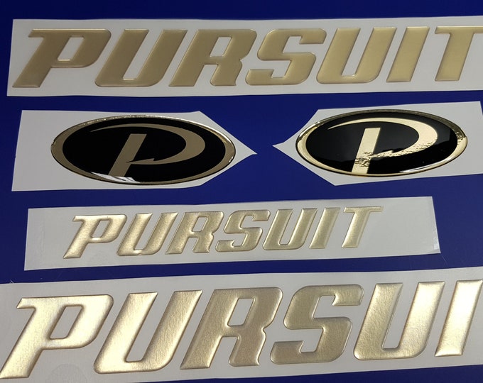 Pursuit Boat Emblems 20 Chrome FREE FAST Delivery DHL Express Stickers ...
