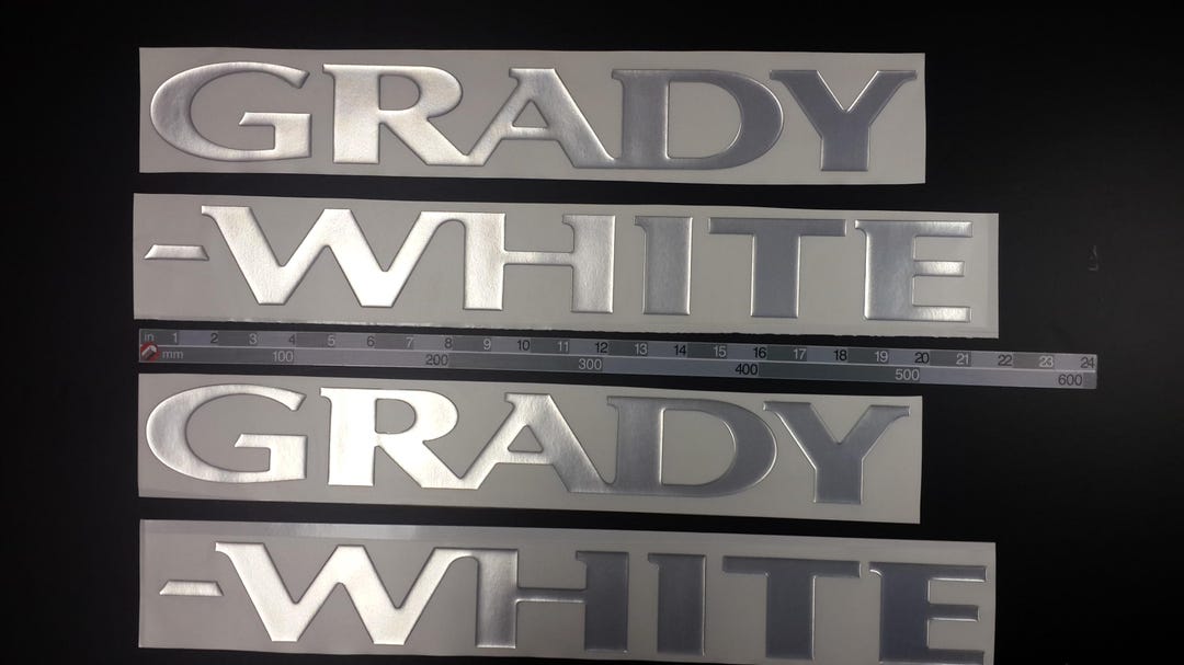 Grady-white Boat Emblems 40" Chrome + FREE FAST Delivery DHL Express ...
