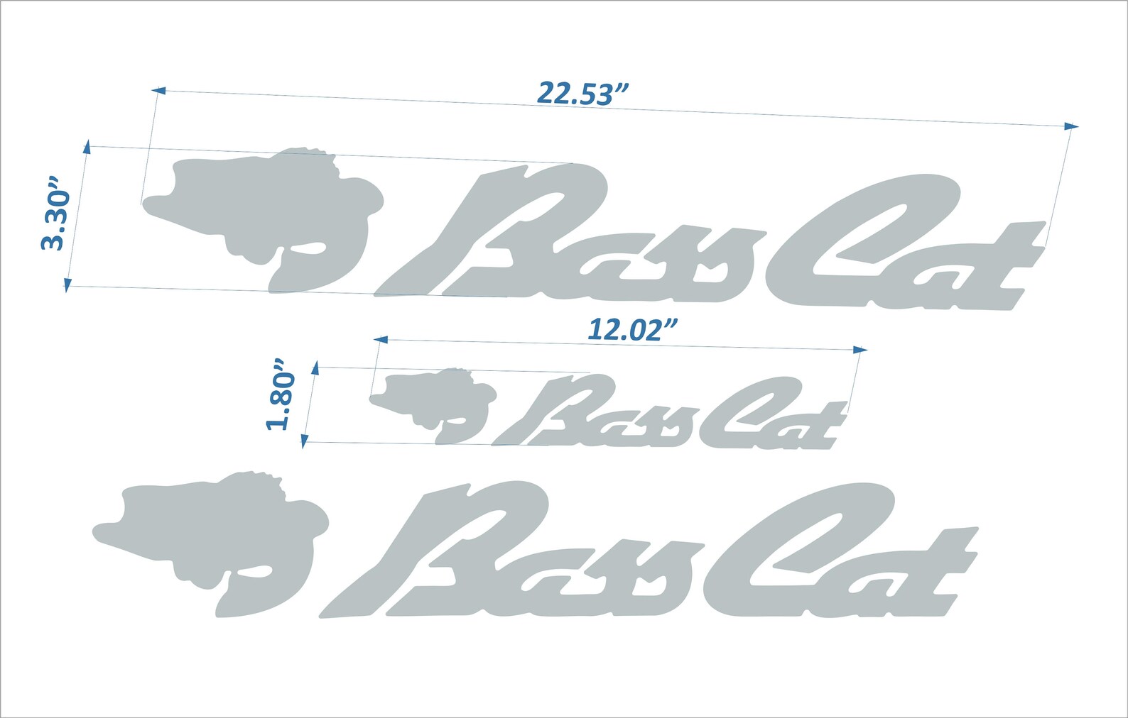 Bass Cat Boat Emblems 22.5 FREE FAST Delivery DHL | Etsy