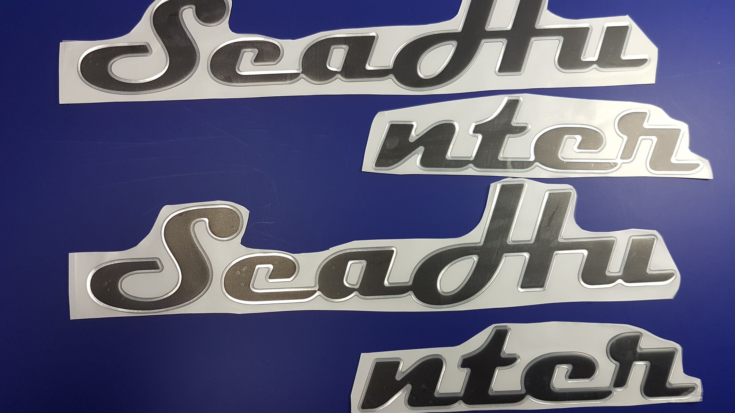 Sea Hunter Boat Emblems 32 Chrome Black FREE FAST - Etsy
