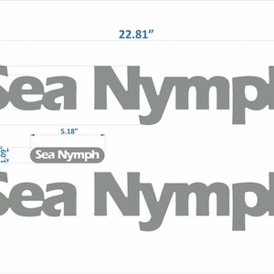 Sea Nymph Boats Emblem 22" + FREE FAST Delivery DHL Express - Raised ...