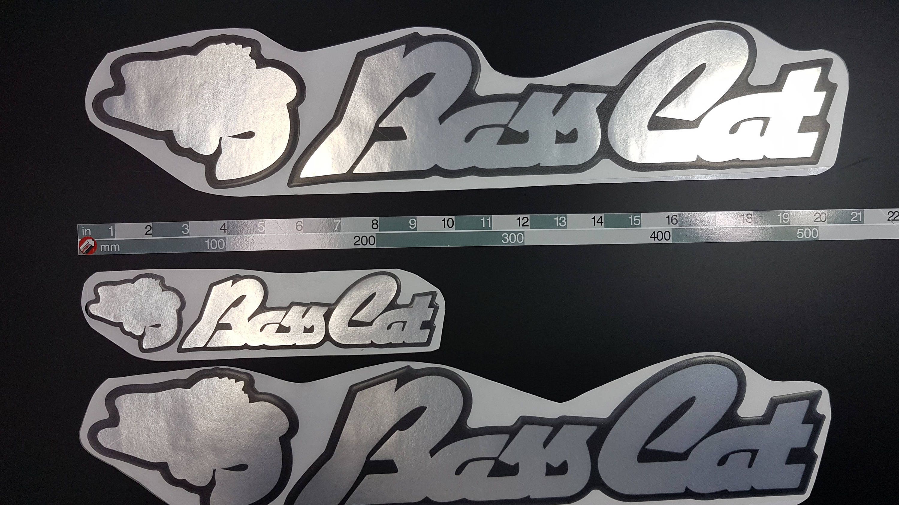 Bass Cat Boats Emblems 20" Blackchrom + FREE FAST Delivery DHL Express ...