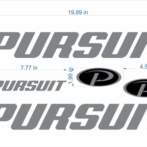 Pursuit Boat Emblems 20" Chrome + FREE FAST Delivery DHL Express ...