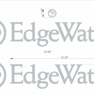 Edgewater Boats Emblems 25" Black + FREE FAST Delivery DHL Express ...