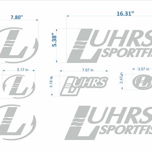 Luhrs Boat Emblems 16" + FREE FAST Delivery DHL Express - Stickers Set ...