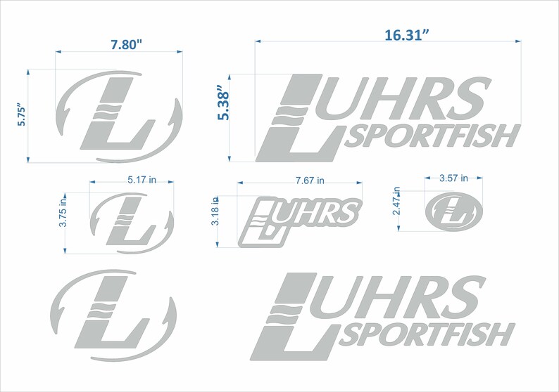 Luhrs Boat Emblems 16" + FREE FAST Delivery DHL Express - Stickers Set ...