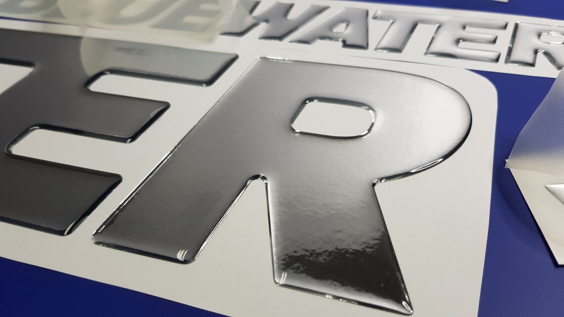 Bluewater Boats Emblem 33 Chrome FREE FAST Delivery | Etsy