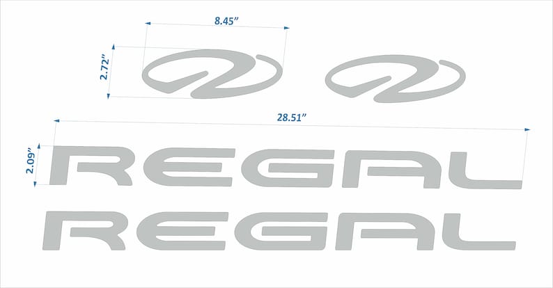 Regal Boat Emblems 28" Chrome + FREE FAST Delivery DHL Express ...