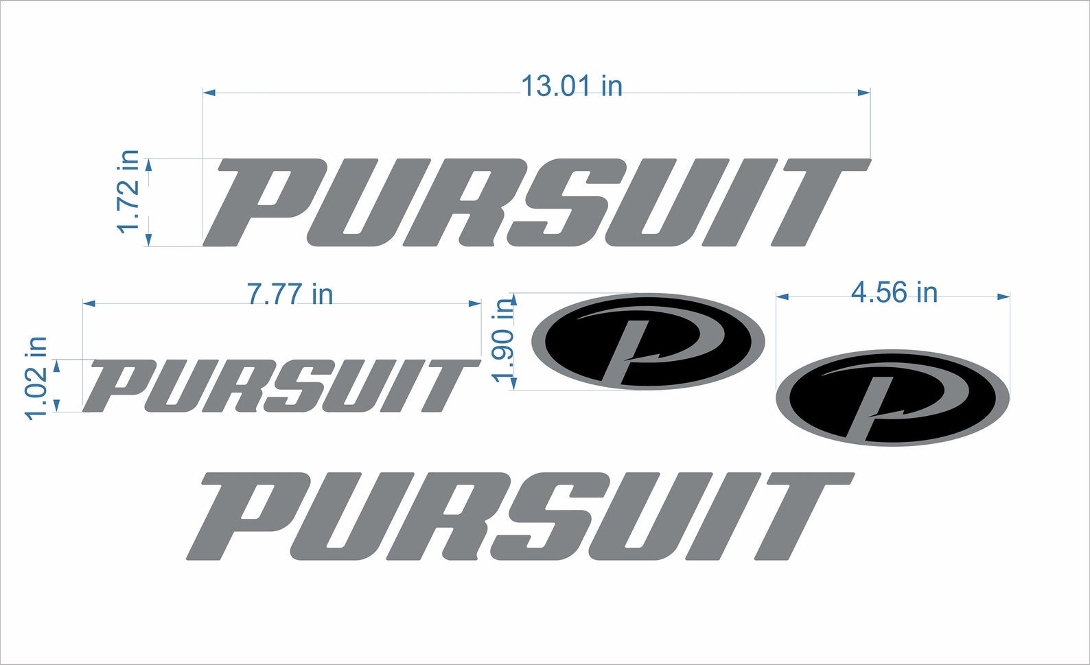 Pursuit boat Emblems 13 gold FREE FAST delivery DHL | Etsy